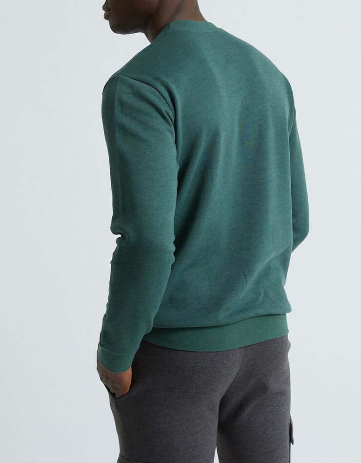 Sweat molleton col rond, vert foncé | Blancheporte