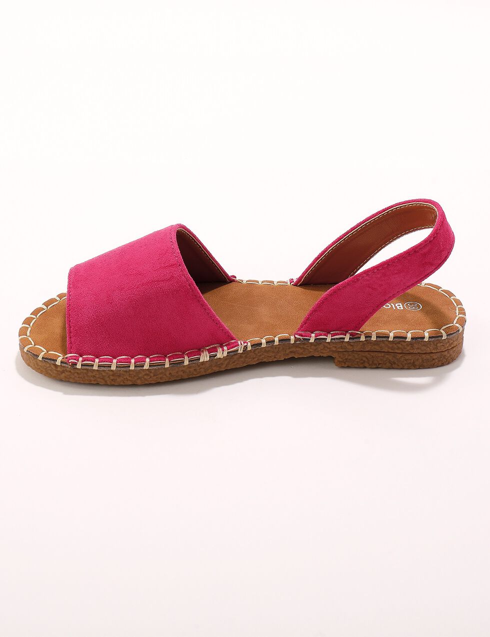 Sandales plates à bout ouvert, fuchsia | Blancheporte