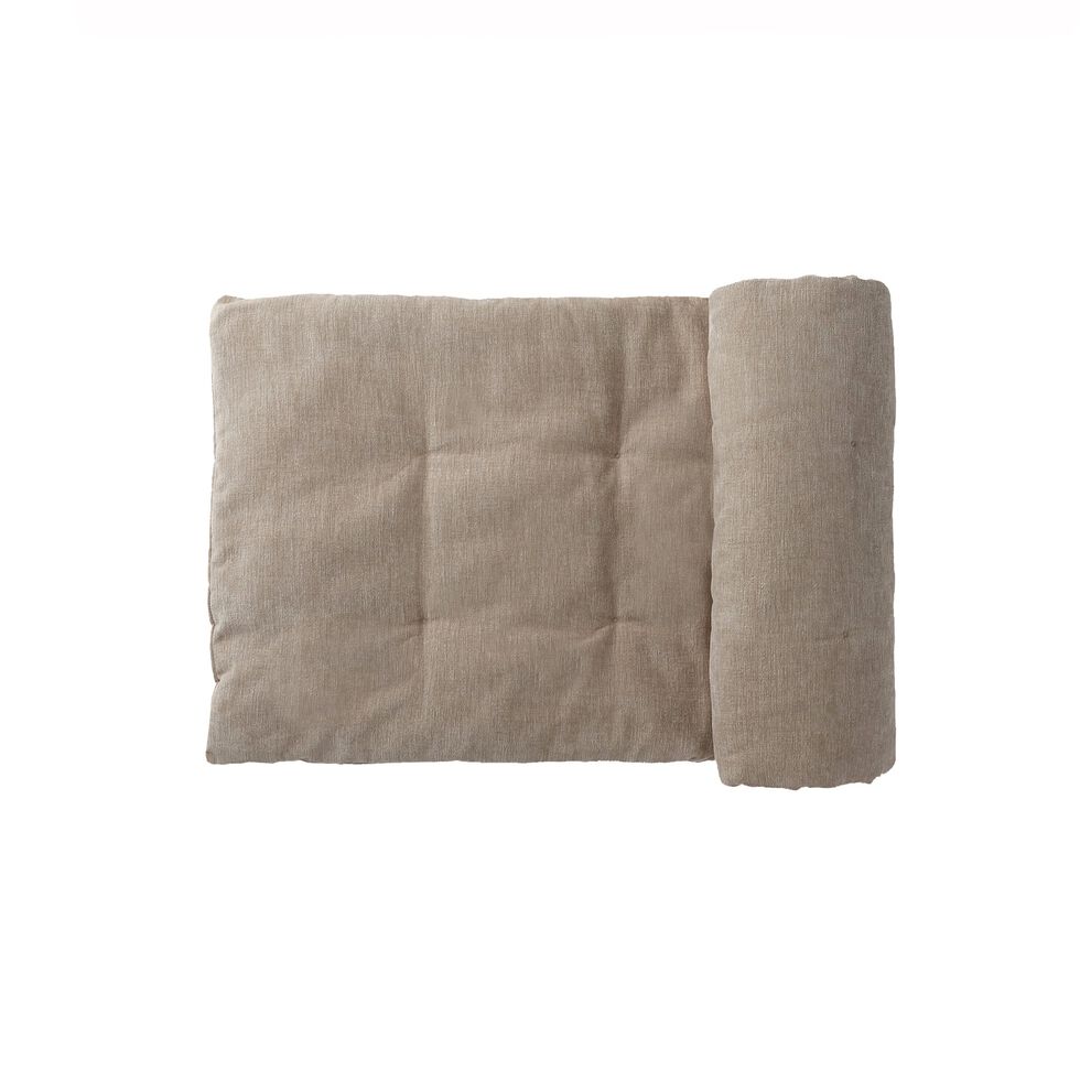 Long coussin de canapé chenille, taupe | Blancheporte