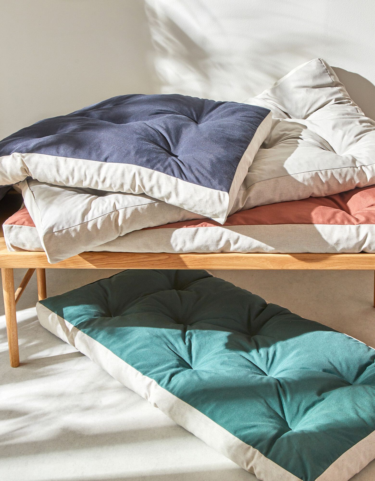 Long coussin de sol, collection "Intemporelle", tomette | Blancheporte