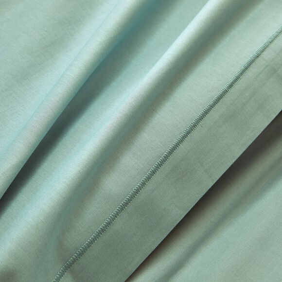Linge de lit uni polyester-coton Colombine, céladon | Blancheporte