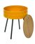 Table d’appoint-coffre déco - pieds métal, jaune | Blancheporte