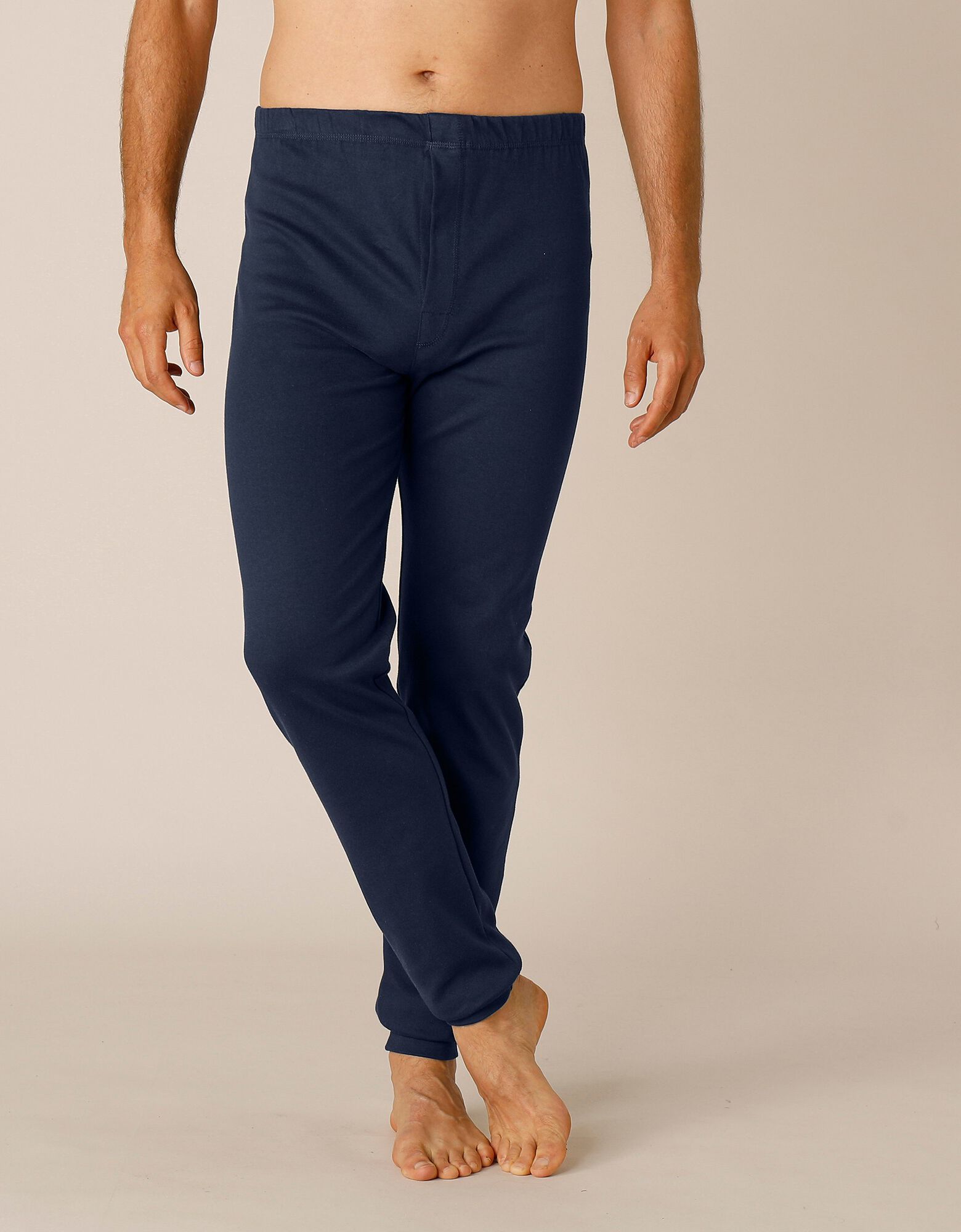Caleçon long Thermoperle® coton - lot de 2, marine | Blancheporte