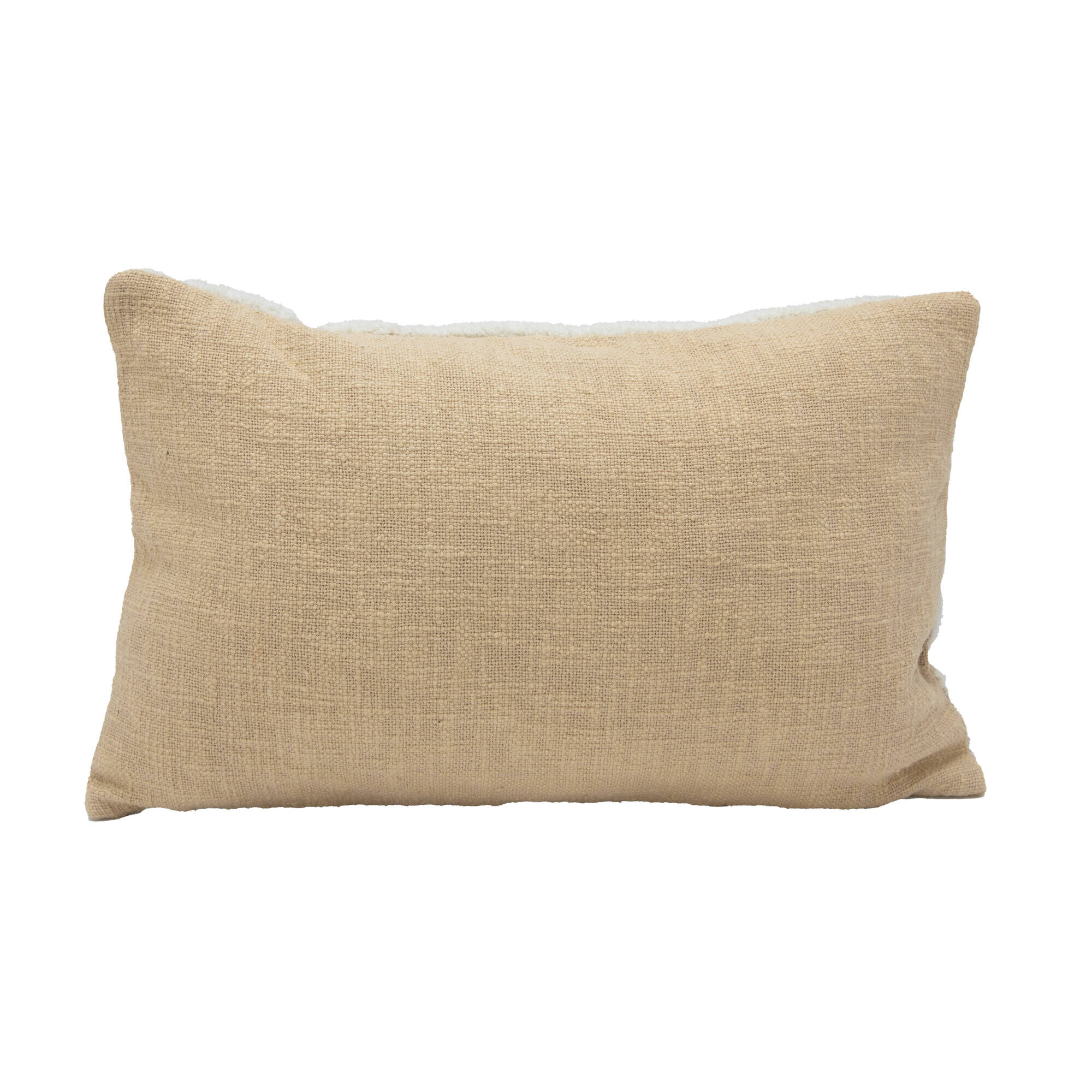 Coussin rectangulaire feuilles tuftées, naturel / écru | Blancheporte