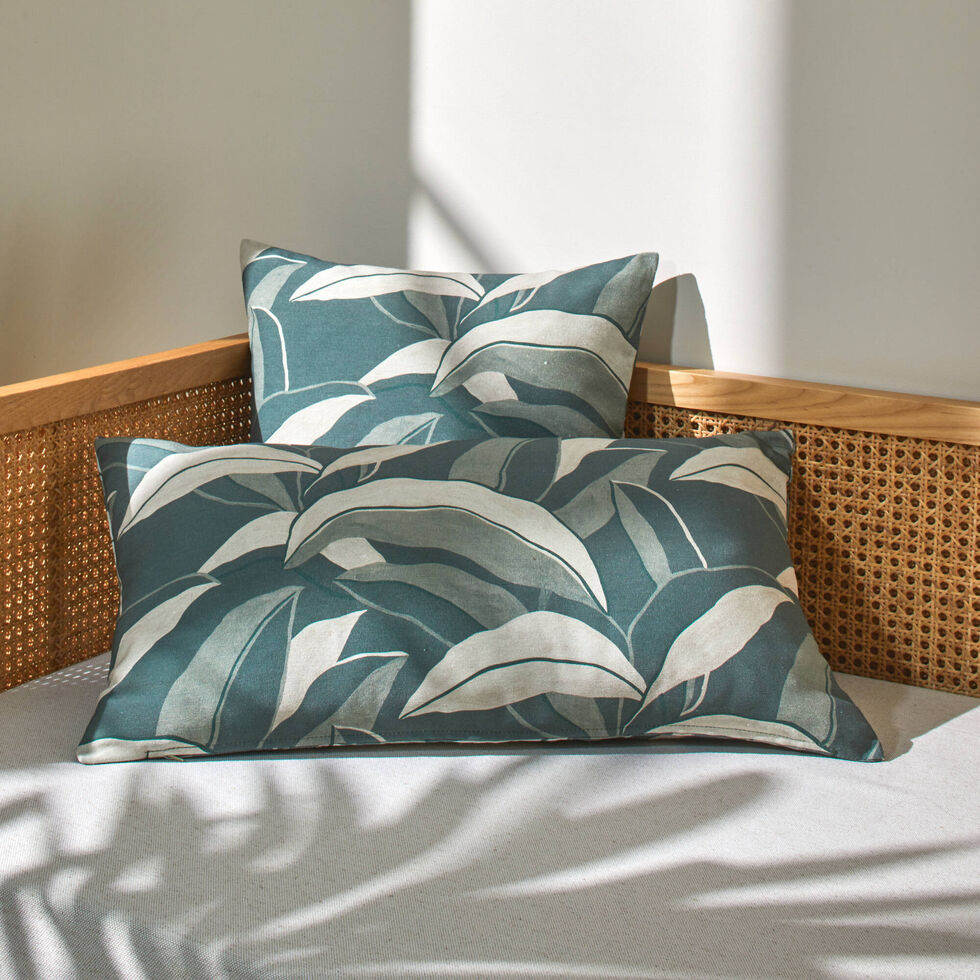 Housse de coussin imprimé feuillage - lot de 2, vert | Blancheporte