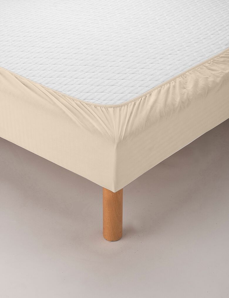 Bande cache-sommier tissu microfibre, sable | Blancheporte