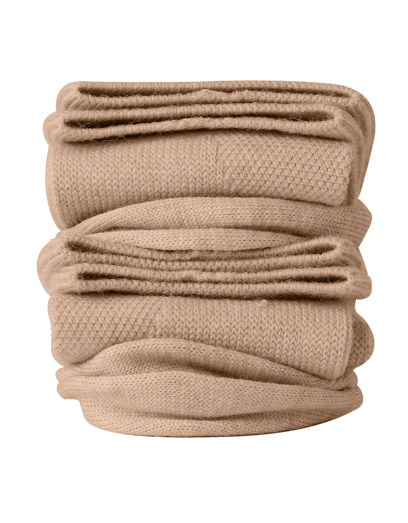 Mi-bas contention coton majoritaire - lot de 2 paires, beige | Blancheporte