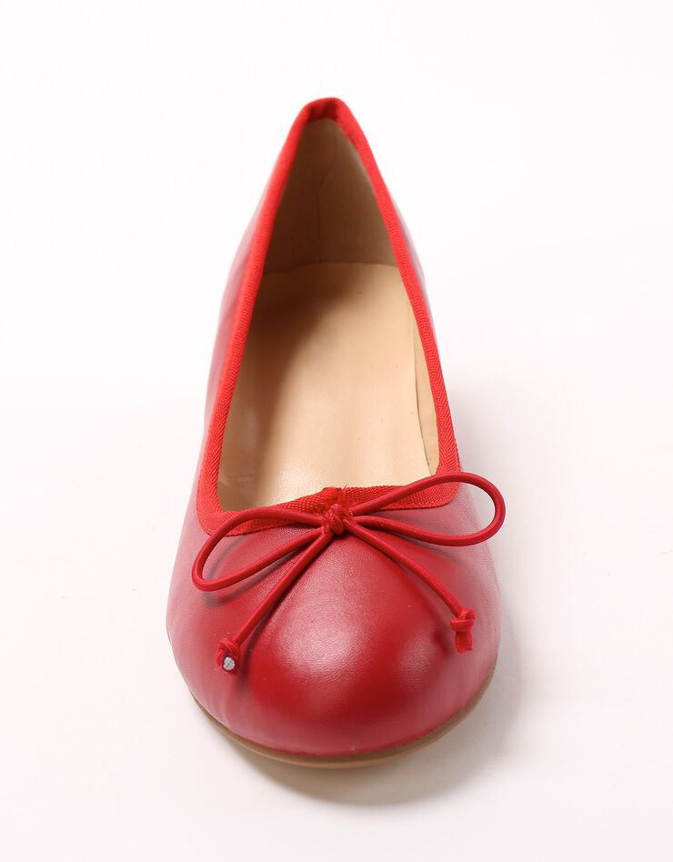 Ballerines petit talon, rouge foncé | Blancheporte