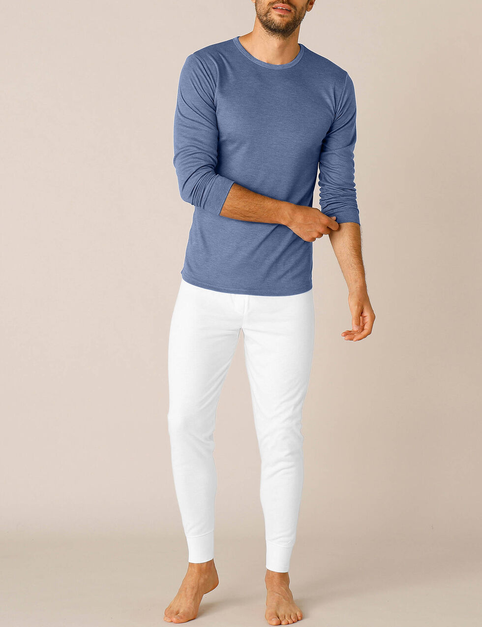 Caleçon long Thermoperle® coton - lot de 2, blanc | Blancheporte