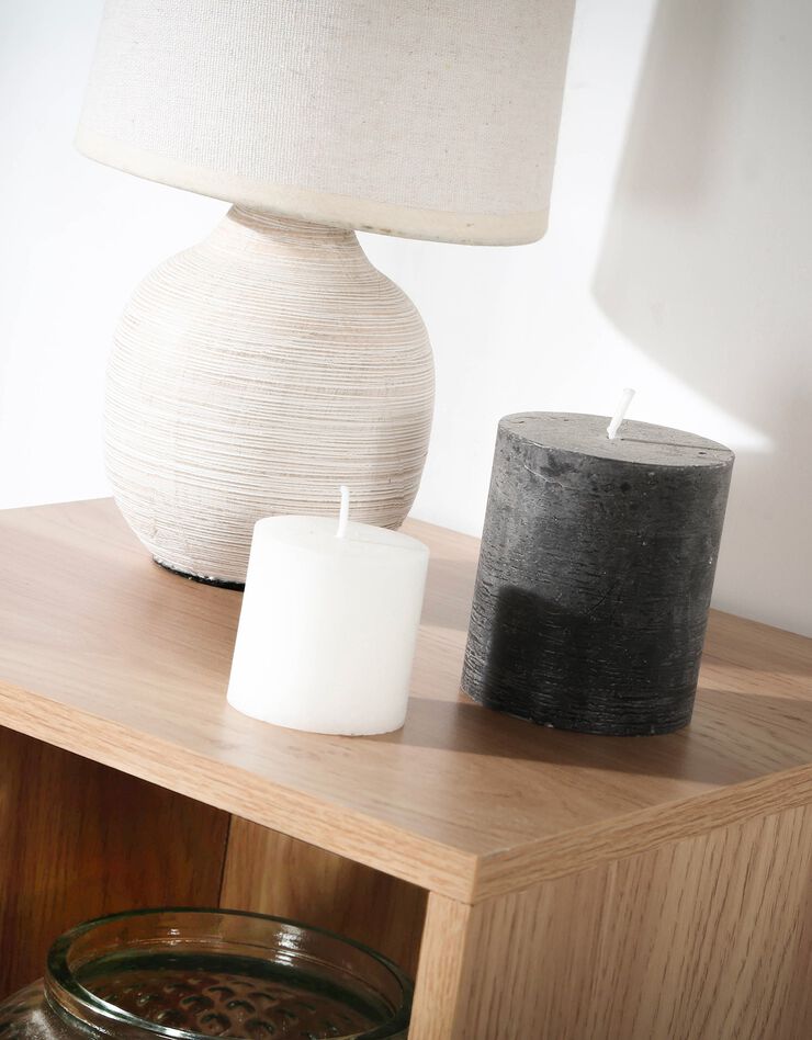 Meuble de rangement STAVRA – 4 cases, 2 portes, naturel | Blancheporte