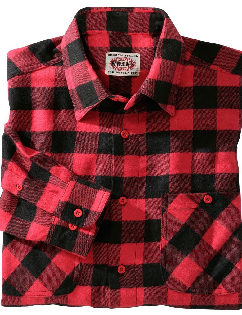 Chemise carreaux écossais flanelle, rouge / noir | Blancheporte