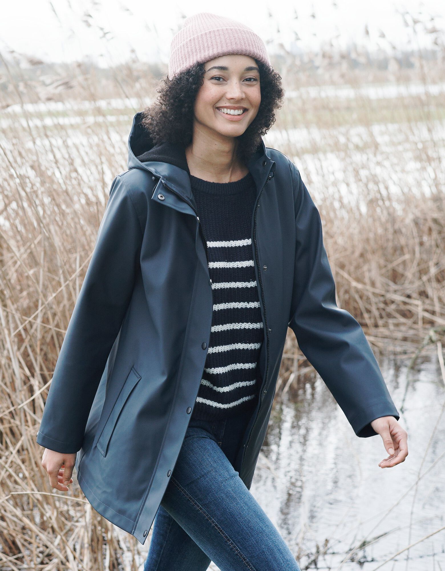 Ciré imperméable en polyester recyclé(**), marine | Blancheporte