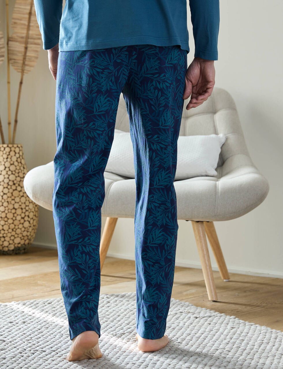 Pantalon de pyjama imprimé, bleu | Blancheporte