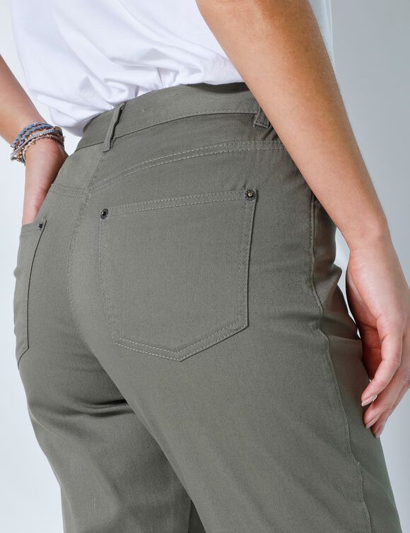Pantalon fuselé couleur, kaki | Blancheporte