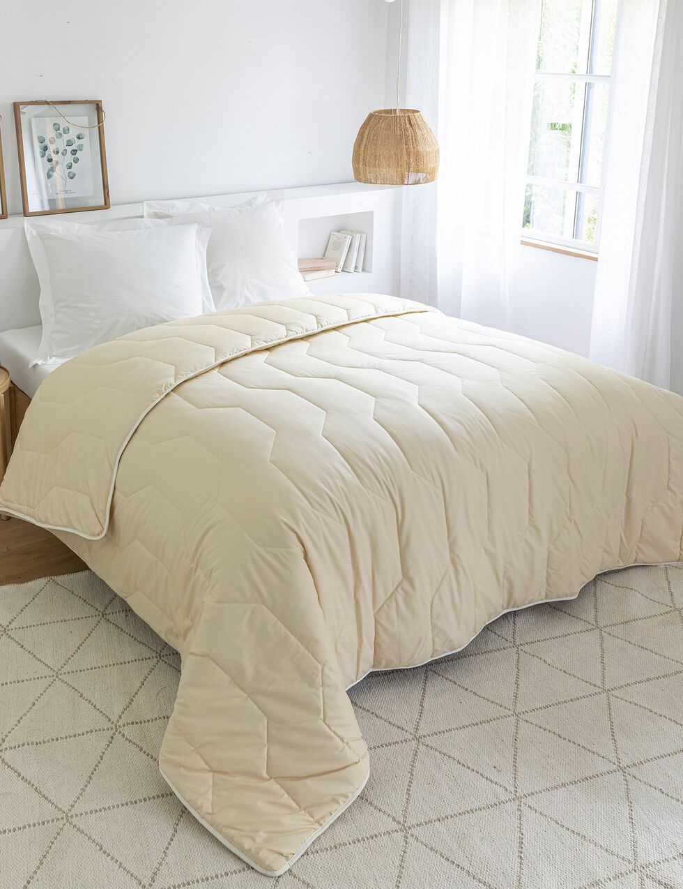 Couette duo-double isolation lama 2x200 g/m², naturel | Blancheporte