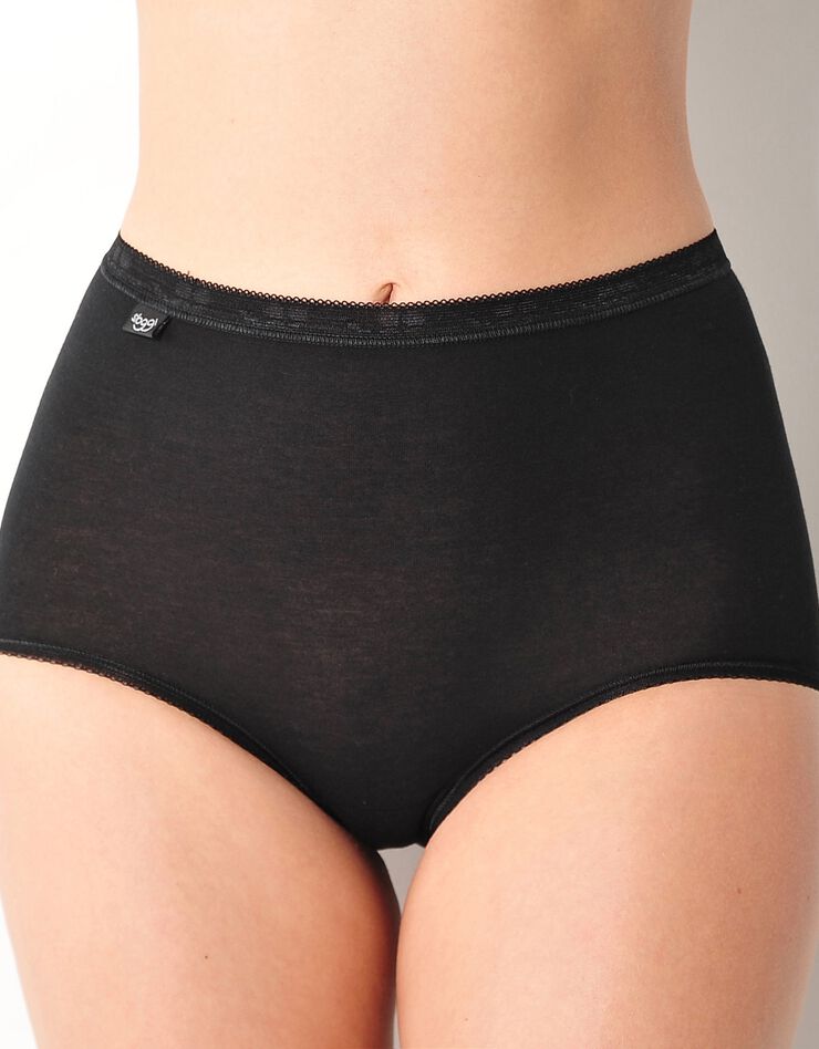 Culotte maxi Basic - lot de 3, noir | Blancheporte