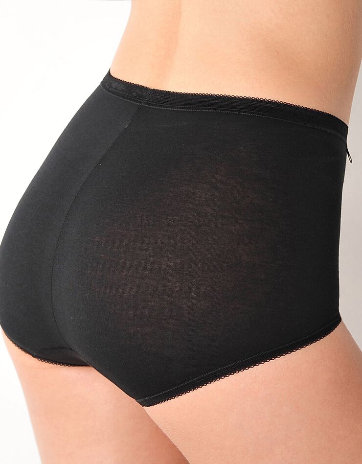 Culotte maxi Basic - lot de 3, noir | Blancheporte