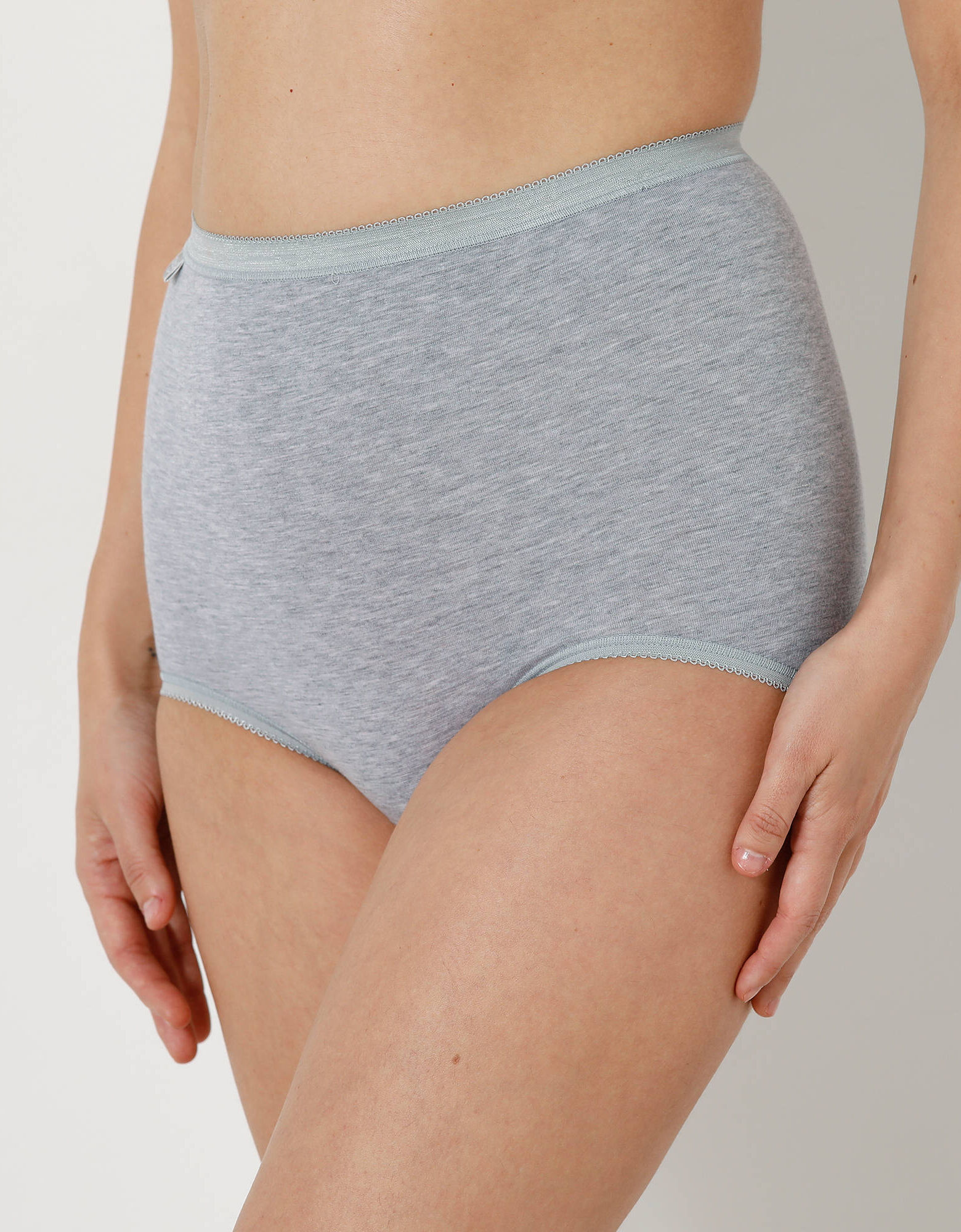 Culotte maxi Basic - lot de 3, gris chiné | Blancheporte