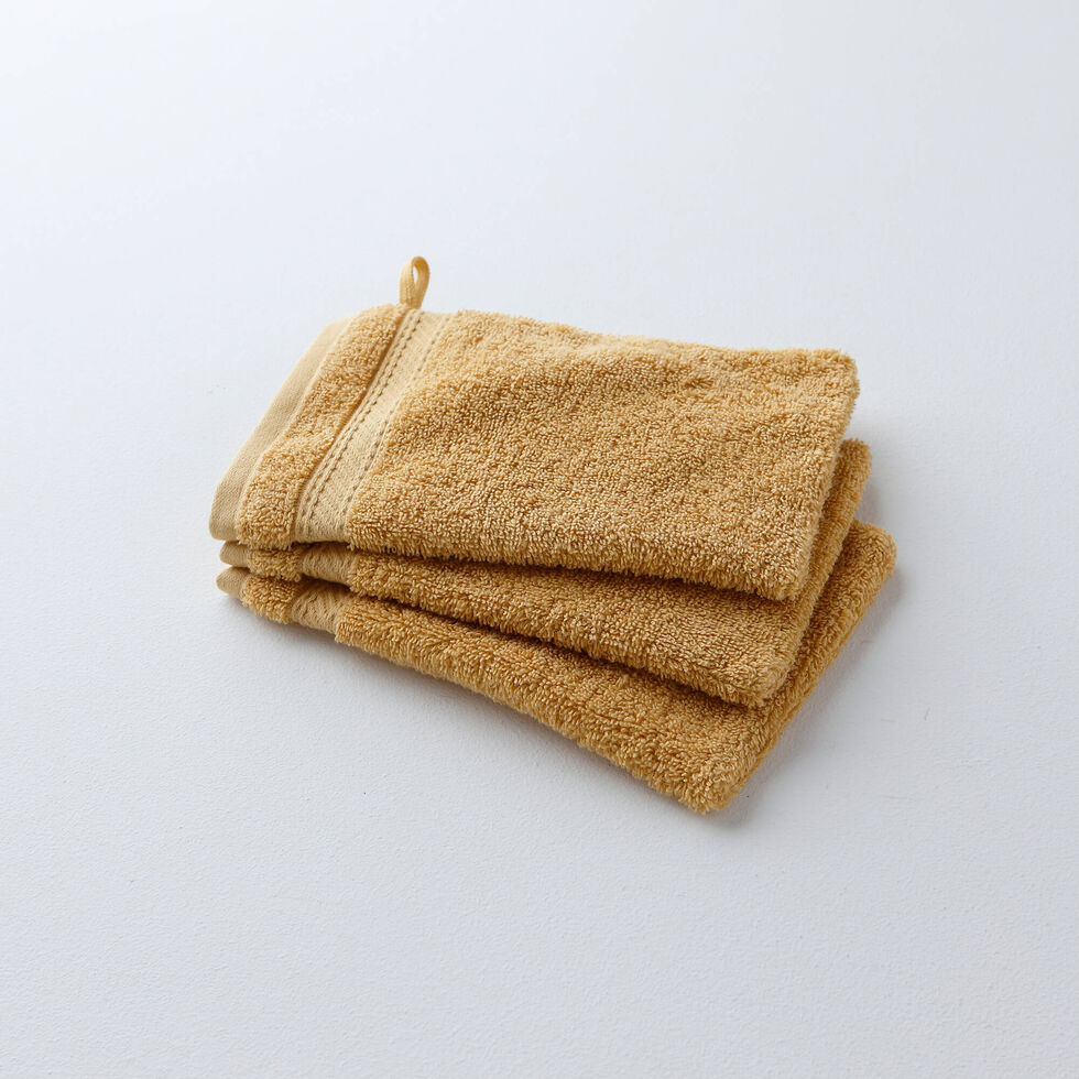 Collection serviettes de bain unies 540g/m2 confort luxe , miel ...