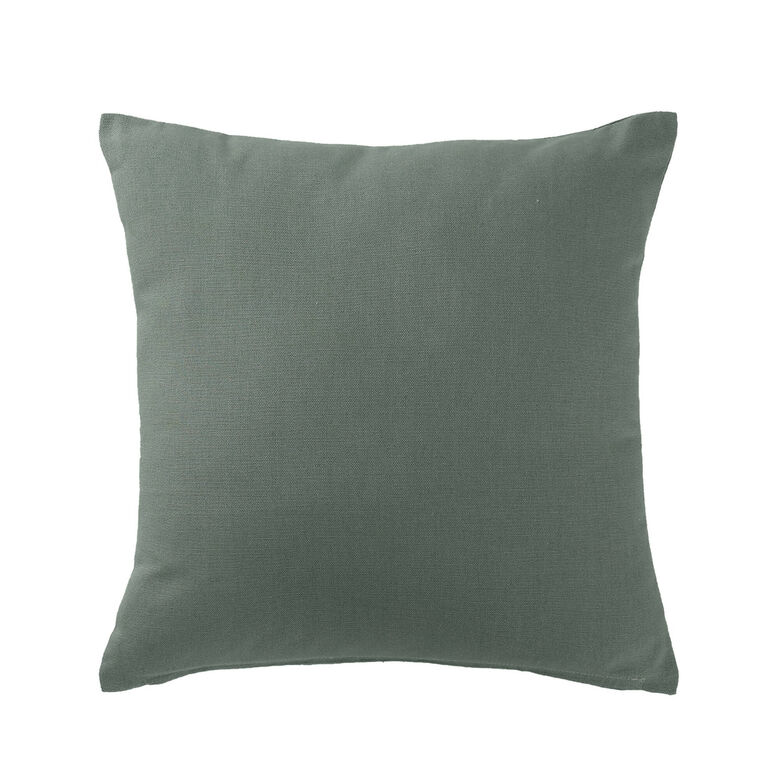 Housse de coussin unie bachette - lot de 2, eucalyptus | Blancheporte