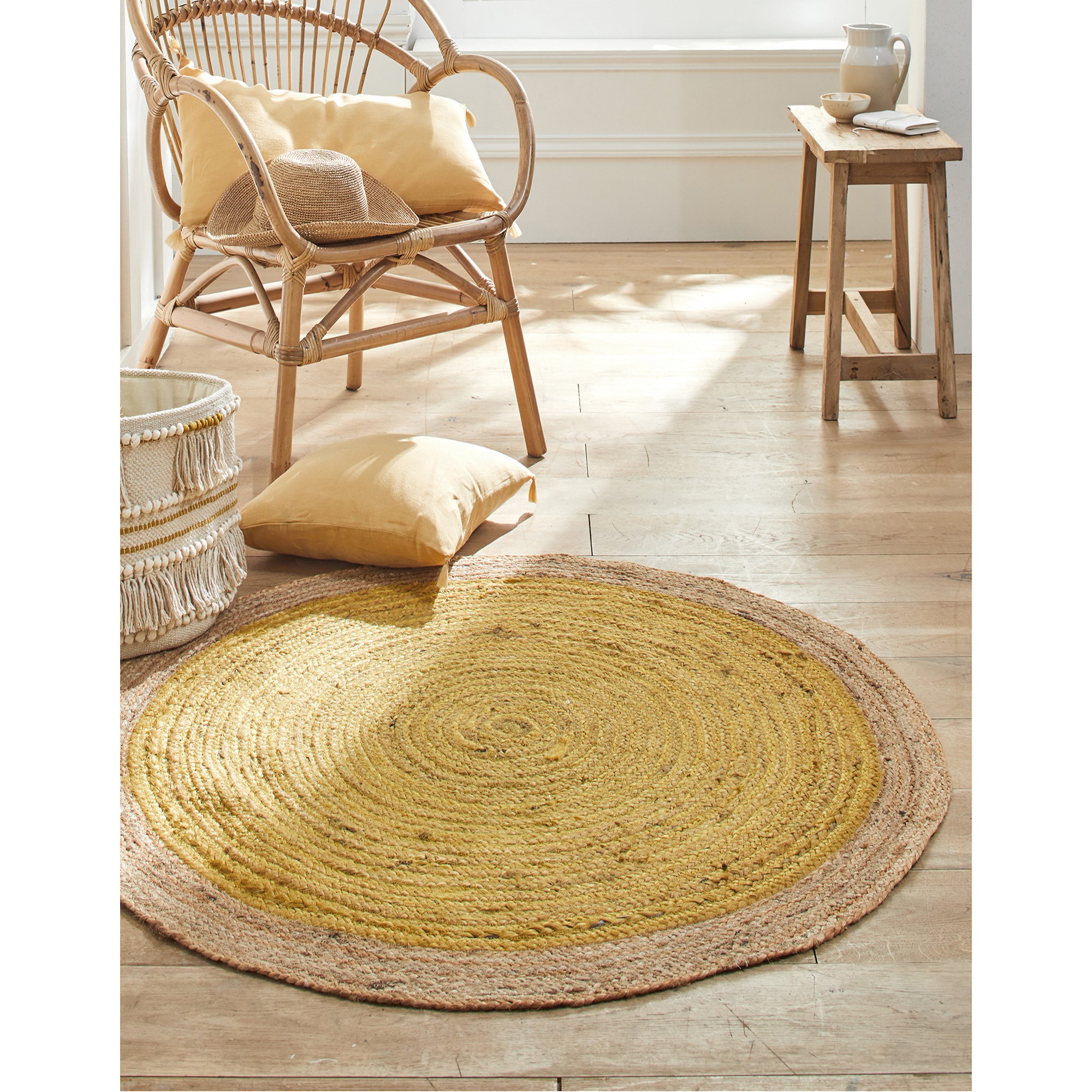 Tapis jute naturelle : Rond / 120 cm