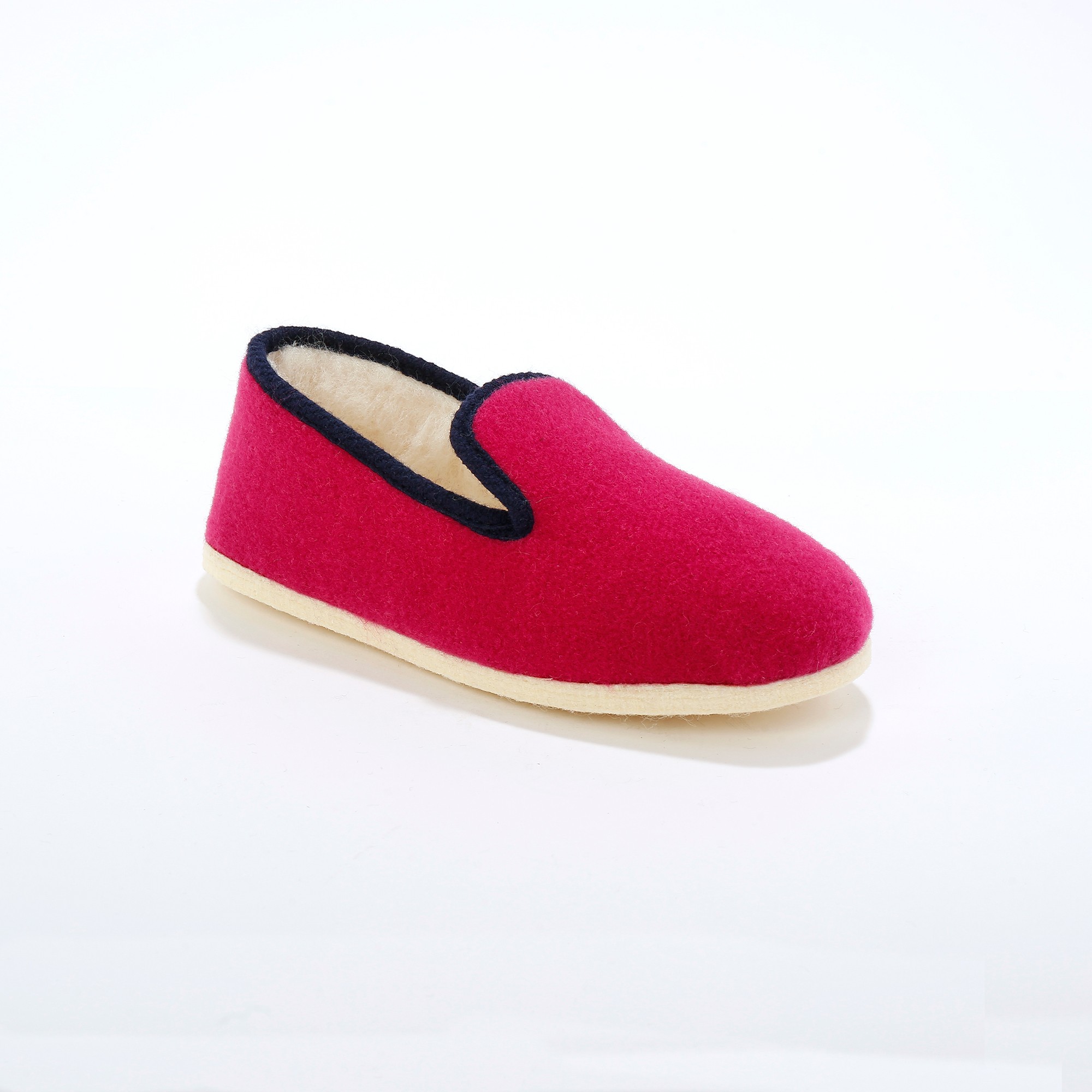 Charentaise fourrée laine imprimé végétal - Blancheporte - Écru - Size ...